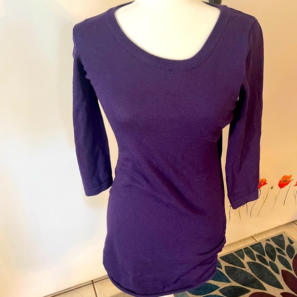 Pink Republic | Tops | Purple Crew Neck Sweater Tunic Type Shirt 34 ...
